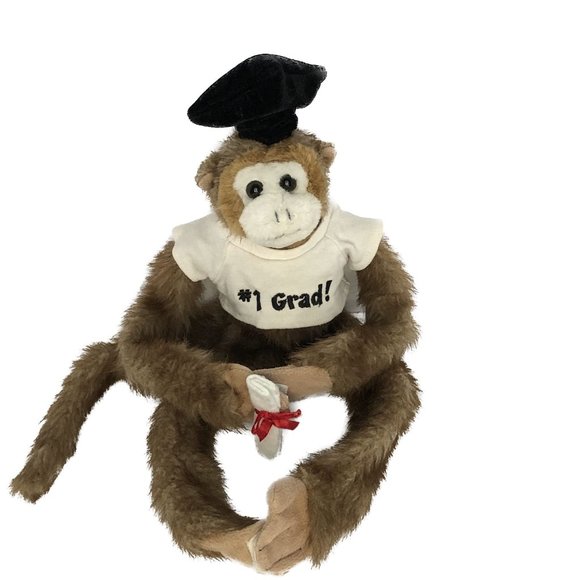 Petting Zoo | Toys | Petting Zoo Brown Monkey Grad With Cap Diploma ...